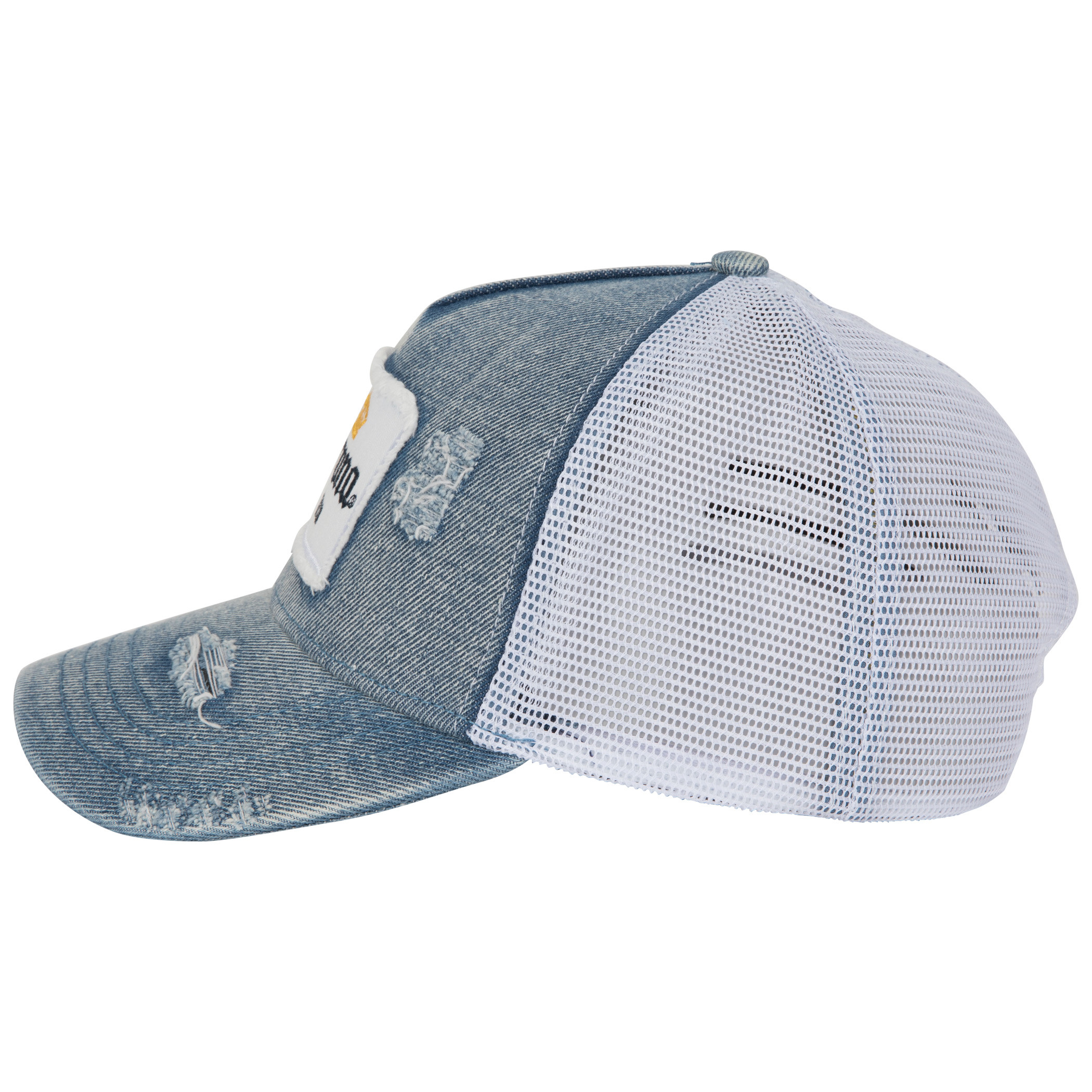 Corona Extra Label Patch Distressed Light Denim Adjustable Hat