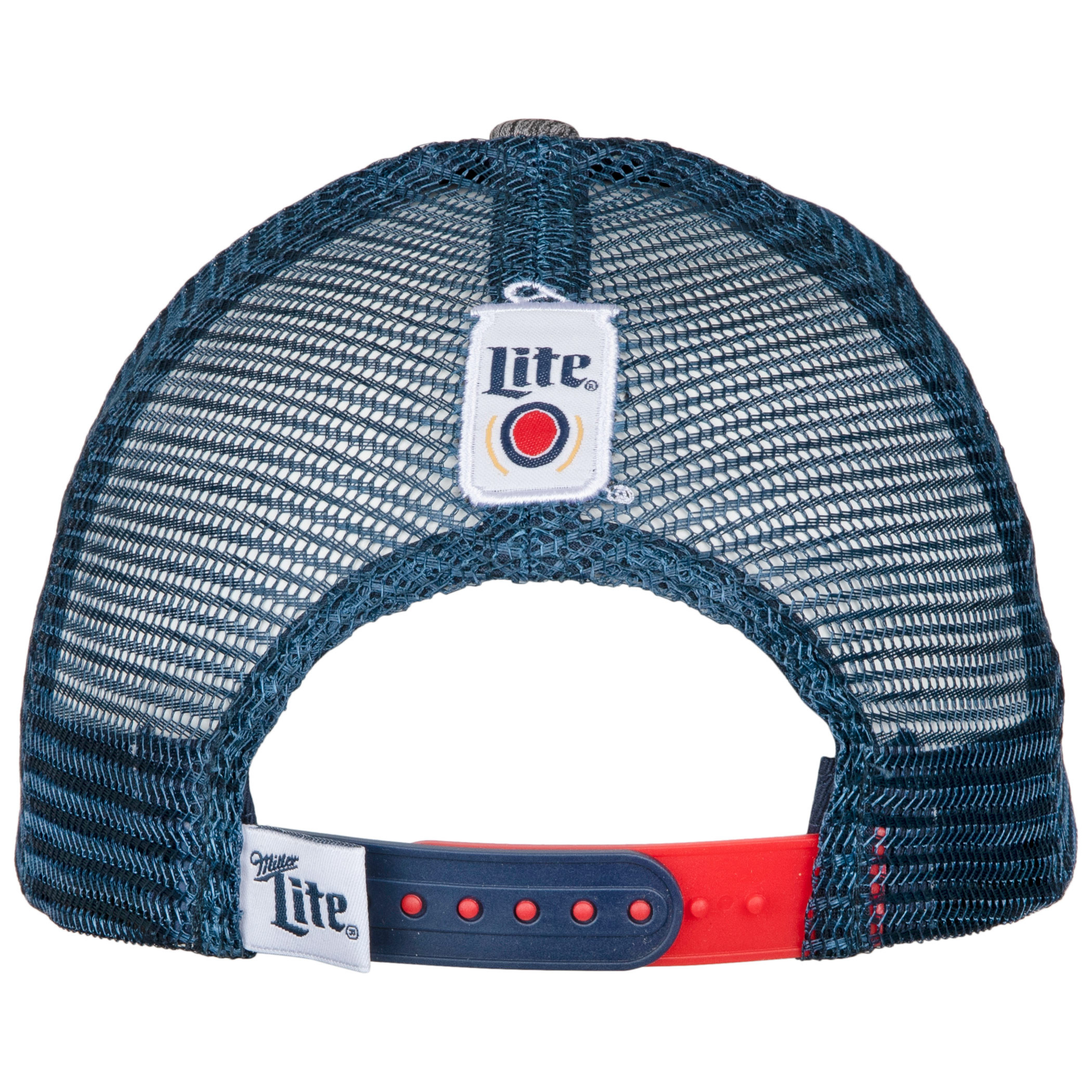 Miller Lite Patriotic Beer Can Trucker Snapback Hat