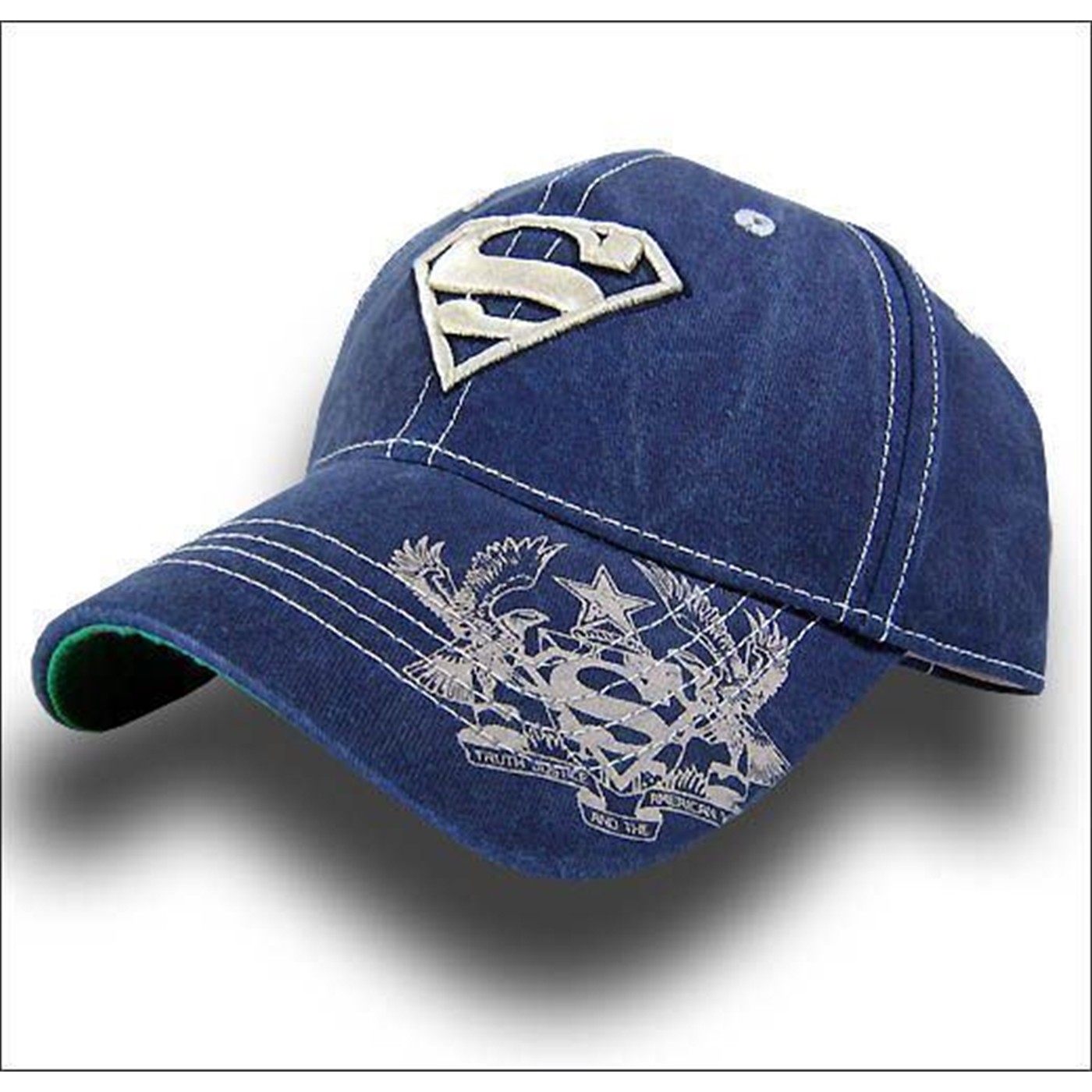 Superman Blue Relaxed Blue Baseball Cap