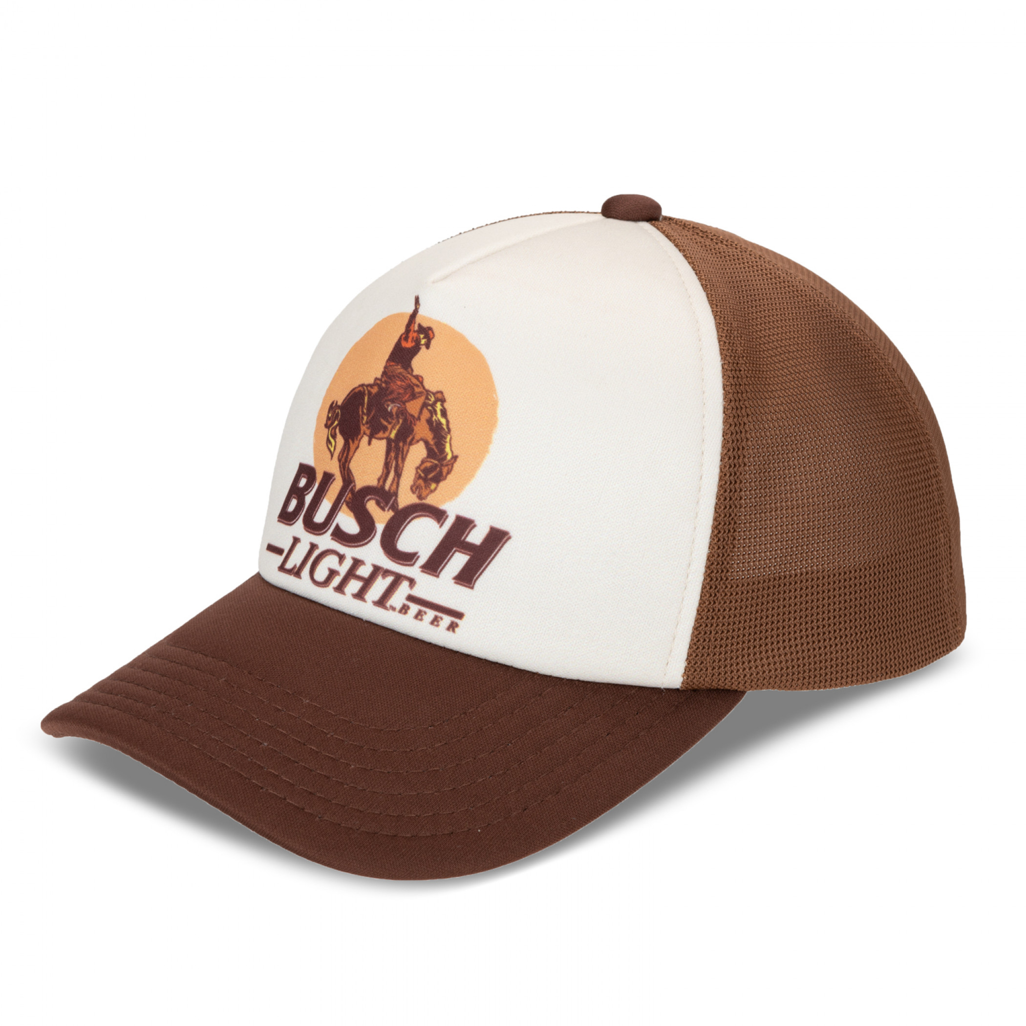 Busch Light Rodeo Embroidered Cowboy Trucker Hat