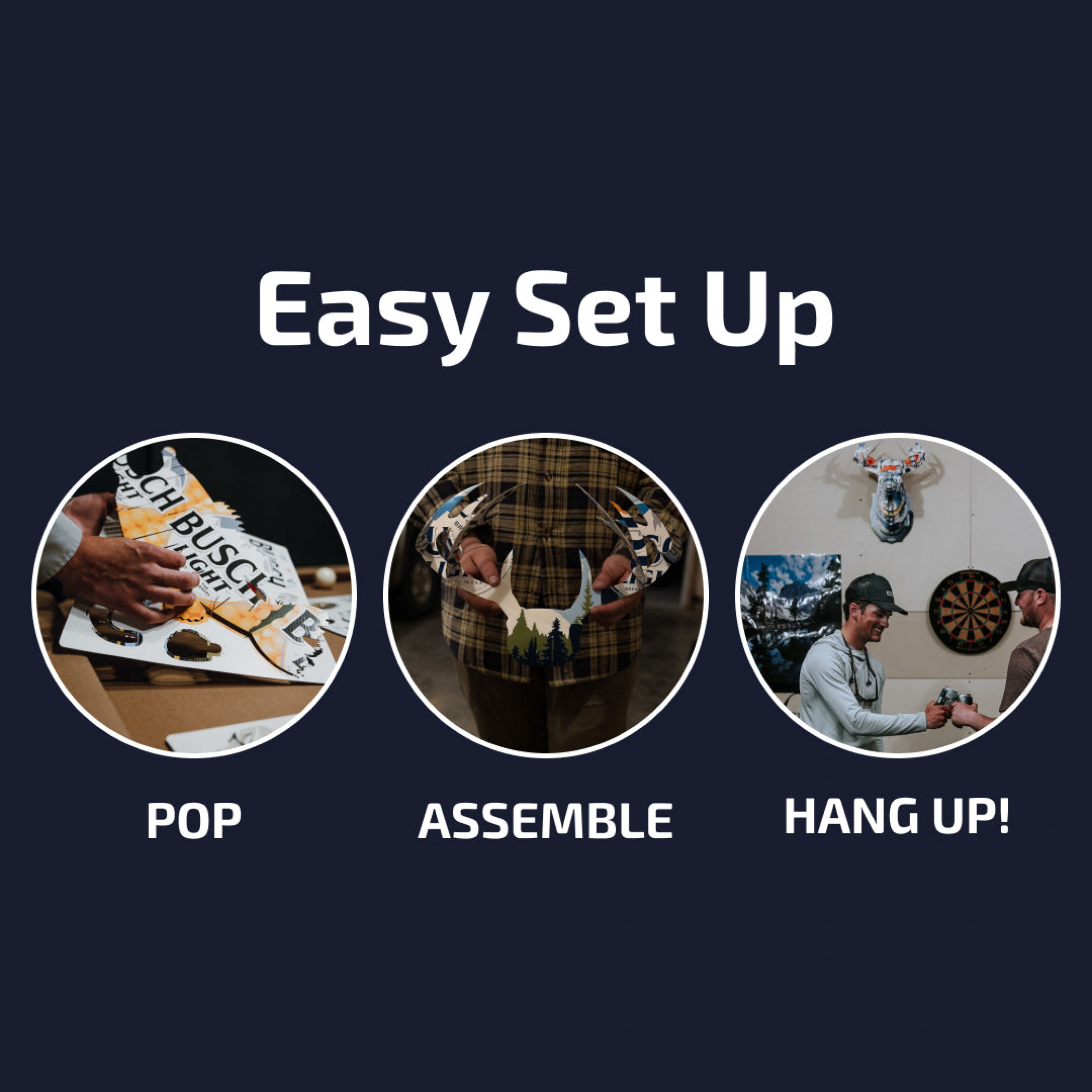 Busch Light Cardboard Deer Head Mount