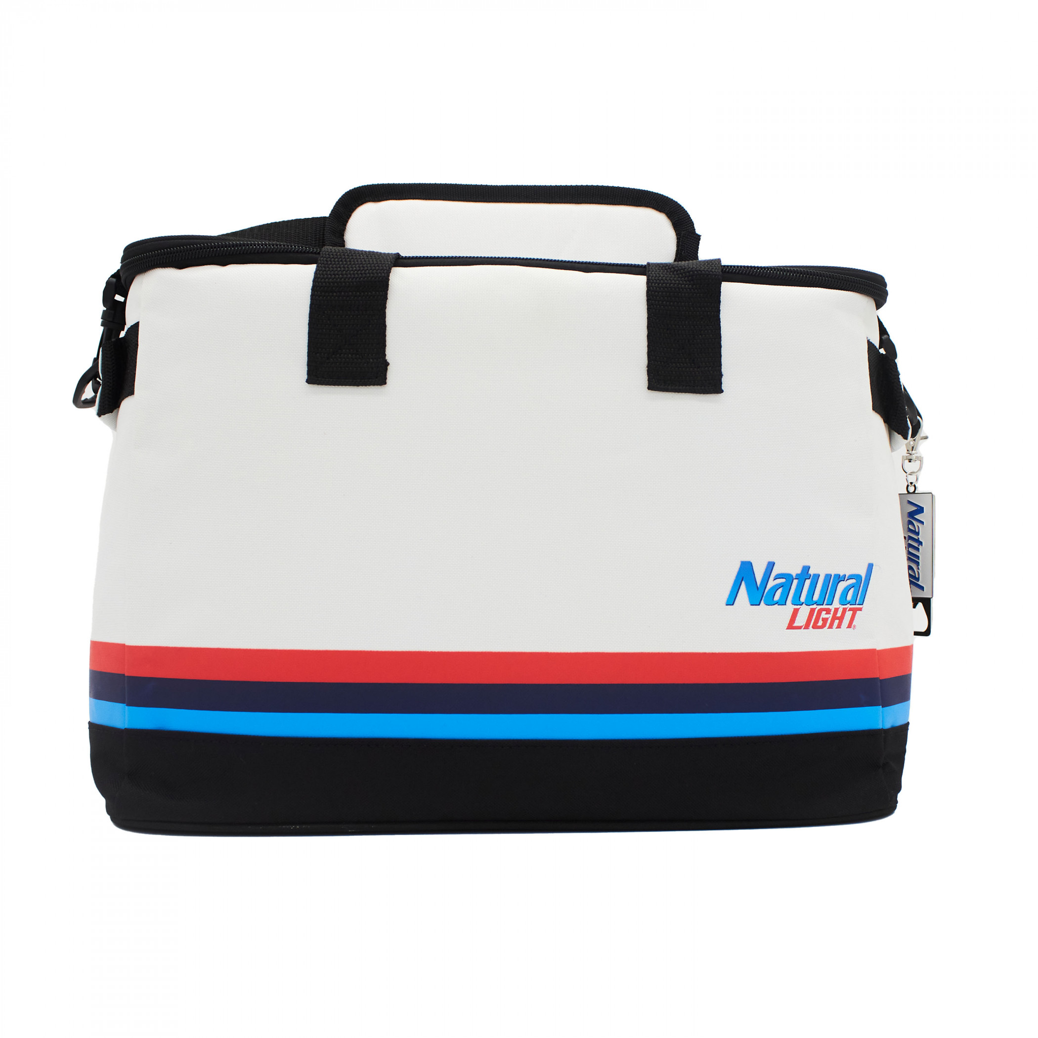 Natural Light Soft Cooler with Bottle Opener Keychain