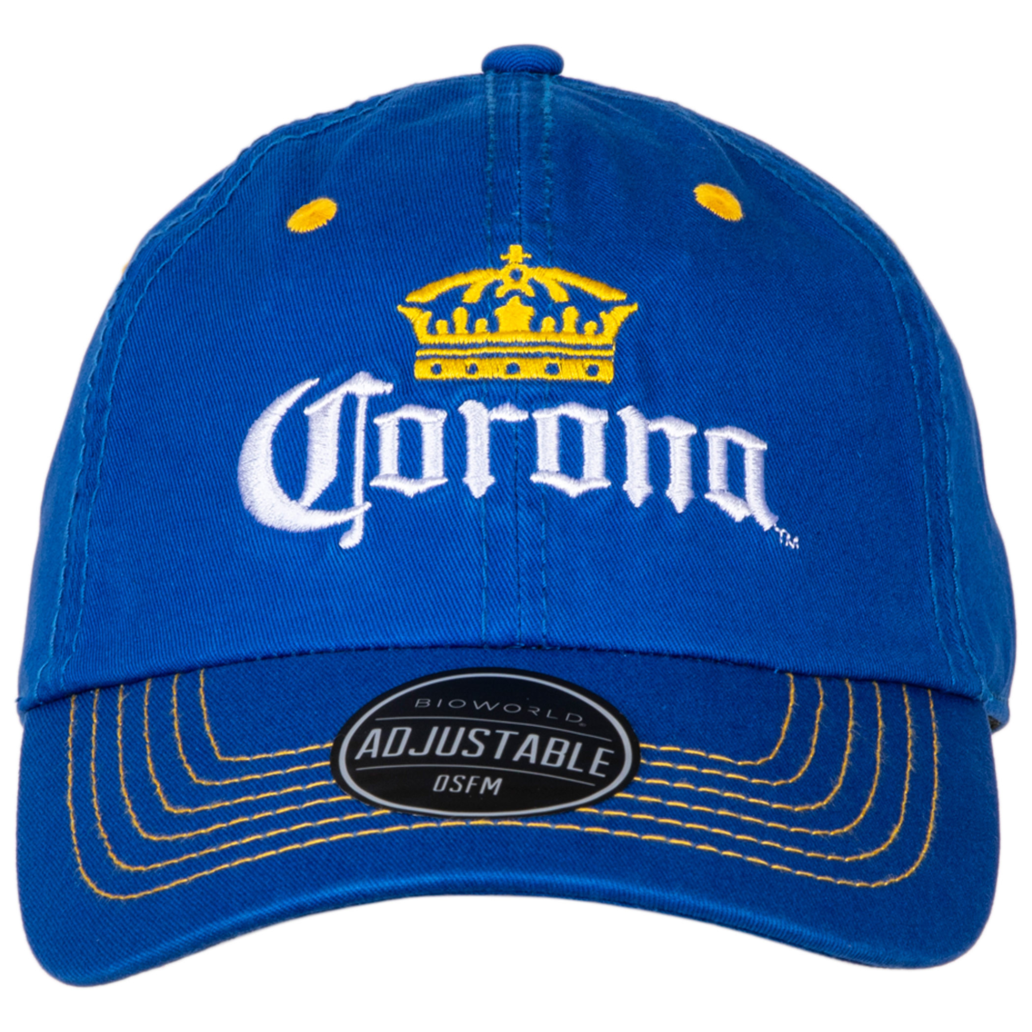 Corona Extra Yellow Stitch Adjustable Strapback Hat