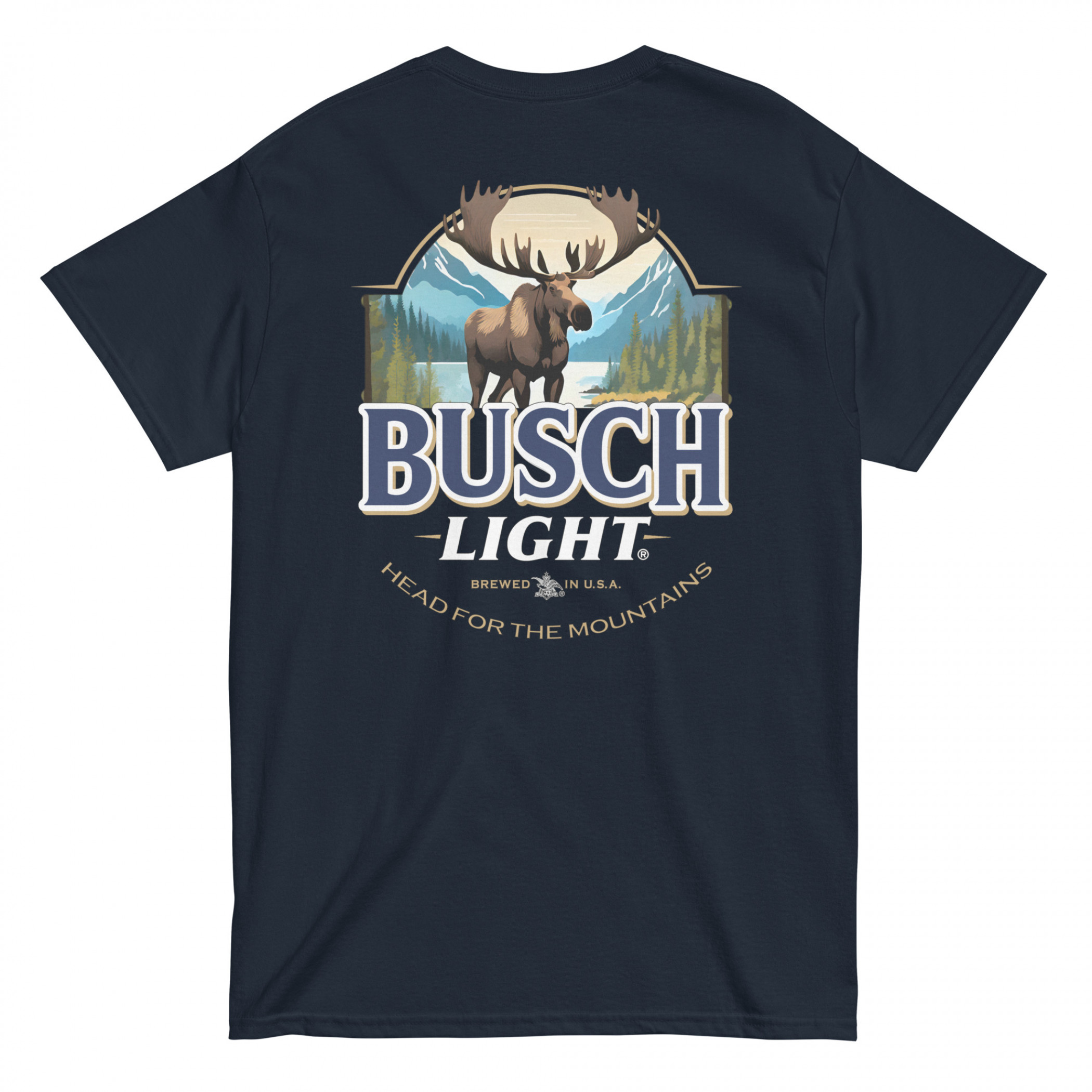 Busch Light Moose Head for the Mountains T-Shirt