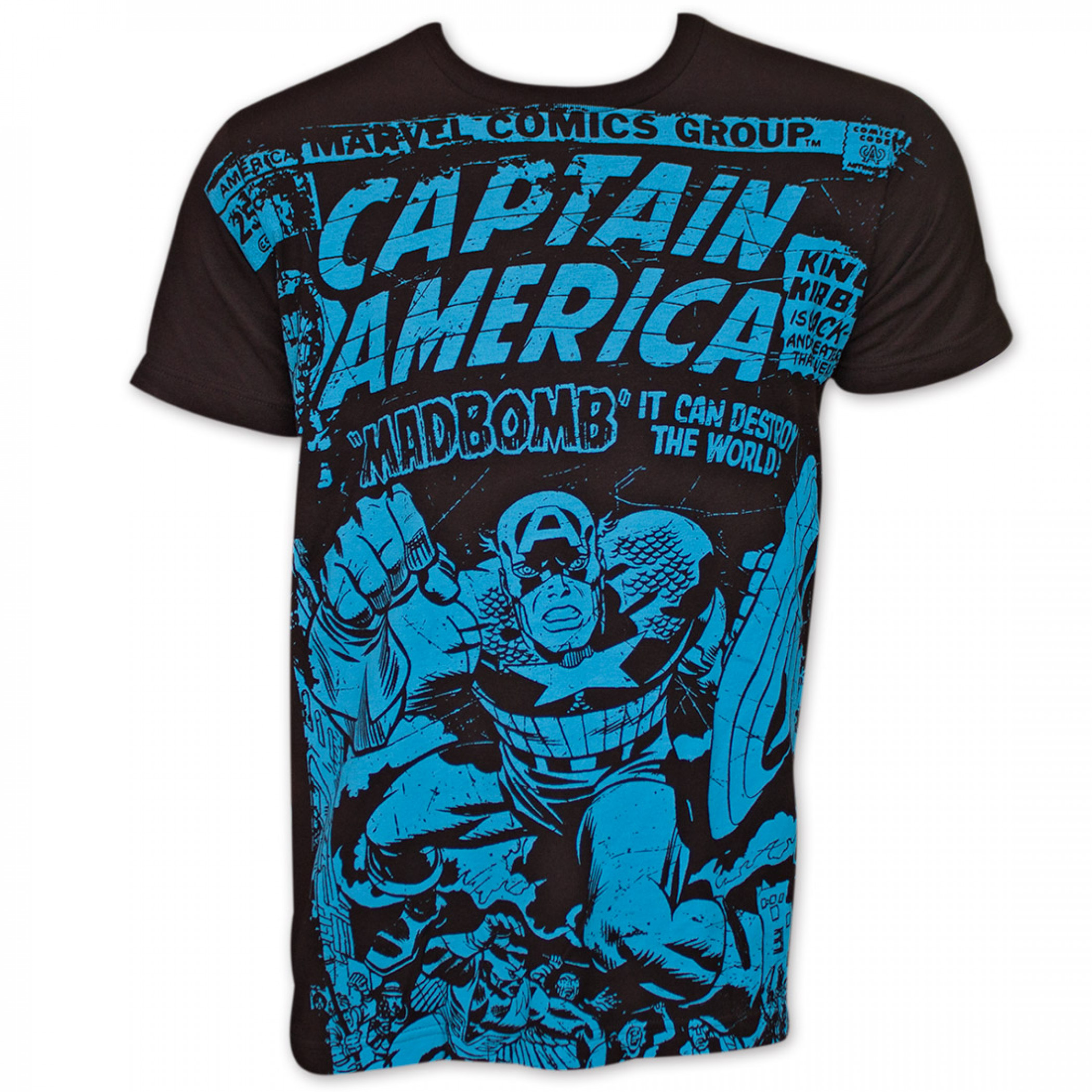 Captain America Madbomb Subway Print TShirt | SuperheroDen.com
