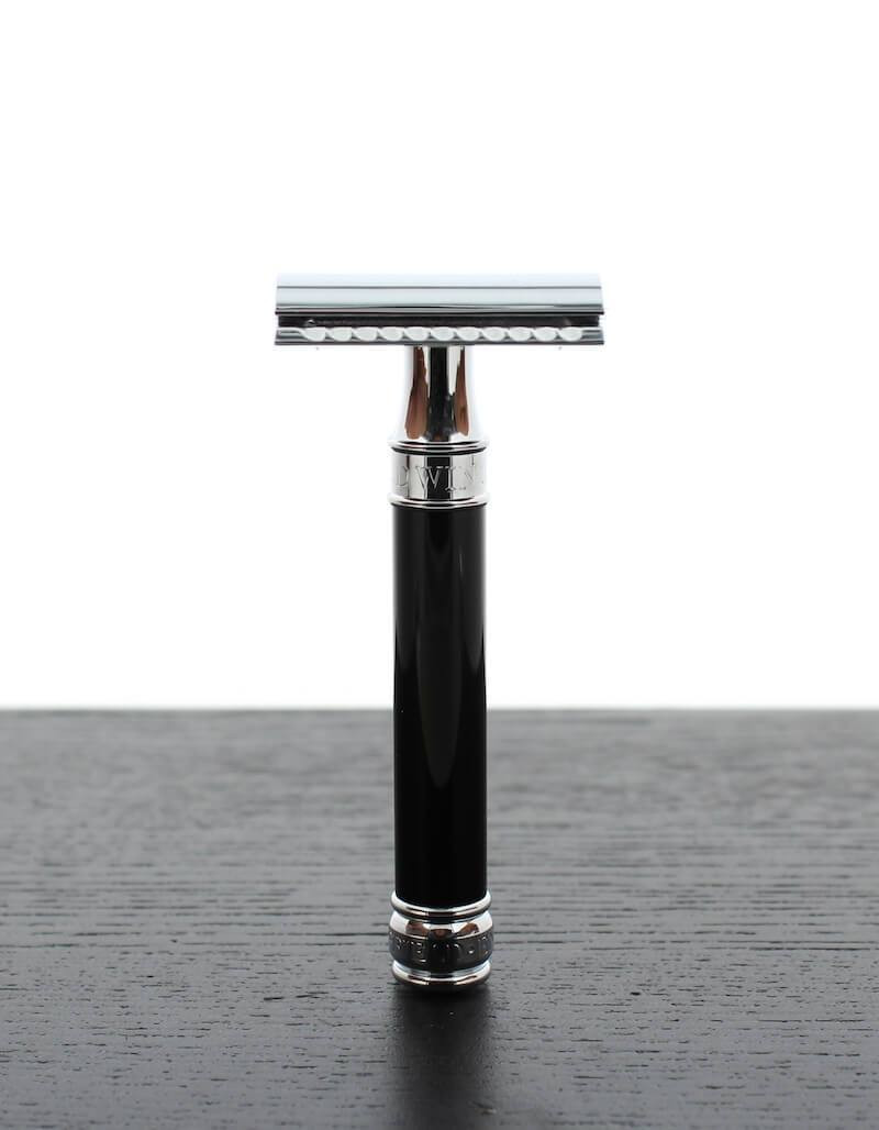 Edwin Jagger DE86 Double Edge Safety Razor, Black - West Coast Shaving