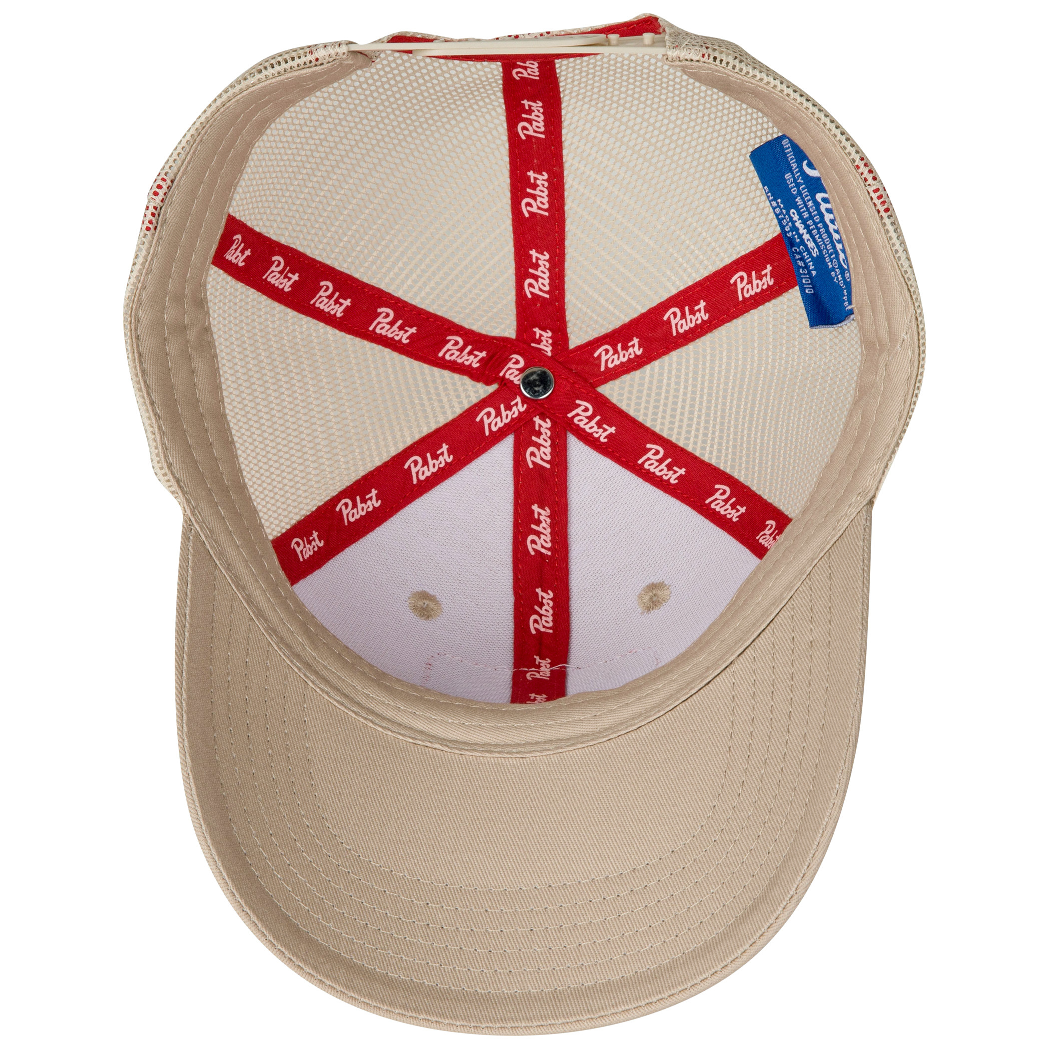 Pabst Blue Ribbon Square Logo Patch Adjustable Trucker Hat