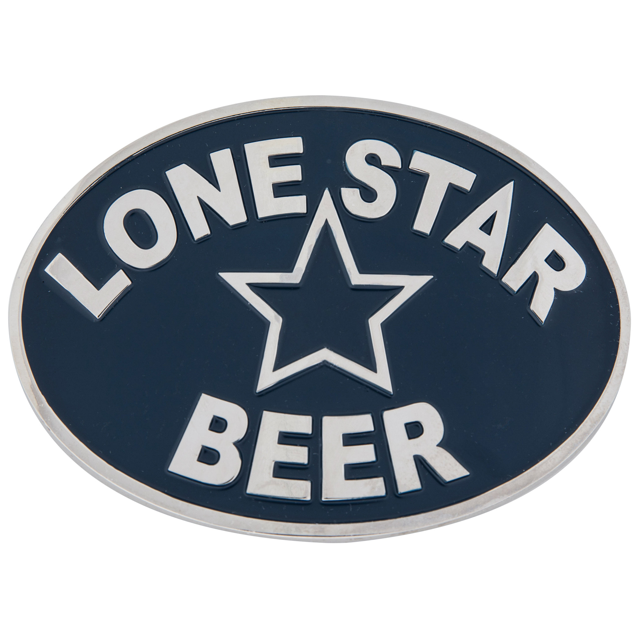 Lone Star Beer Oval Logo Belt Buckle