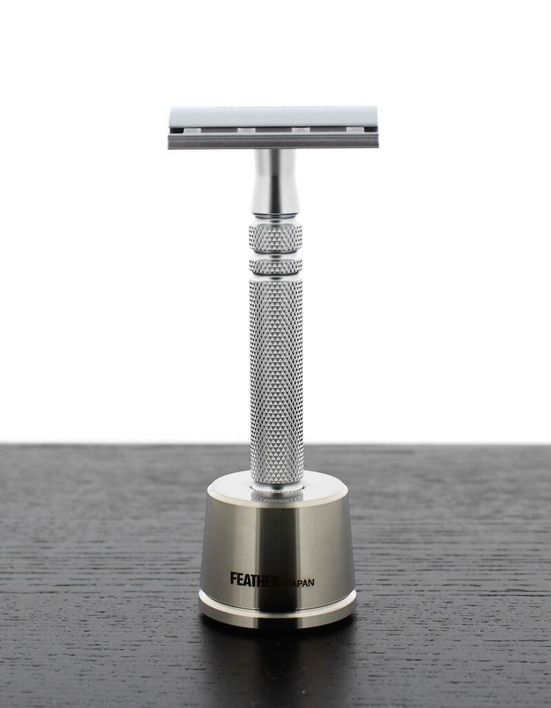 Feather AS-D2 Stainless Safety Razor with Stand - West Coast Shaving