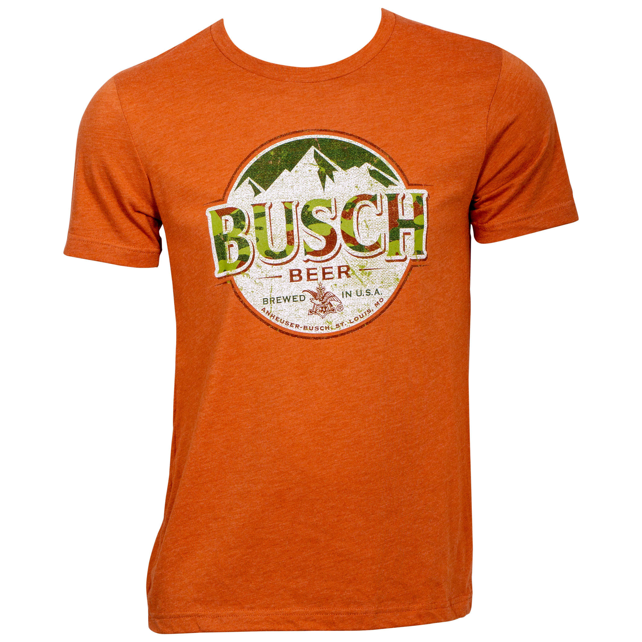 Busch Beer Camo Logo Hunter Orange T-Shirt