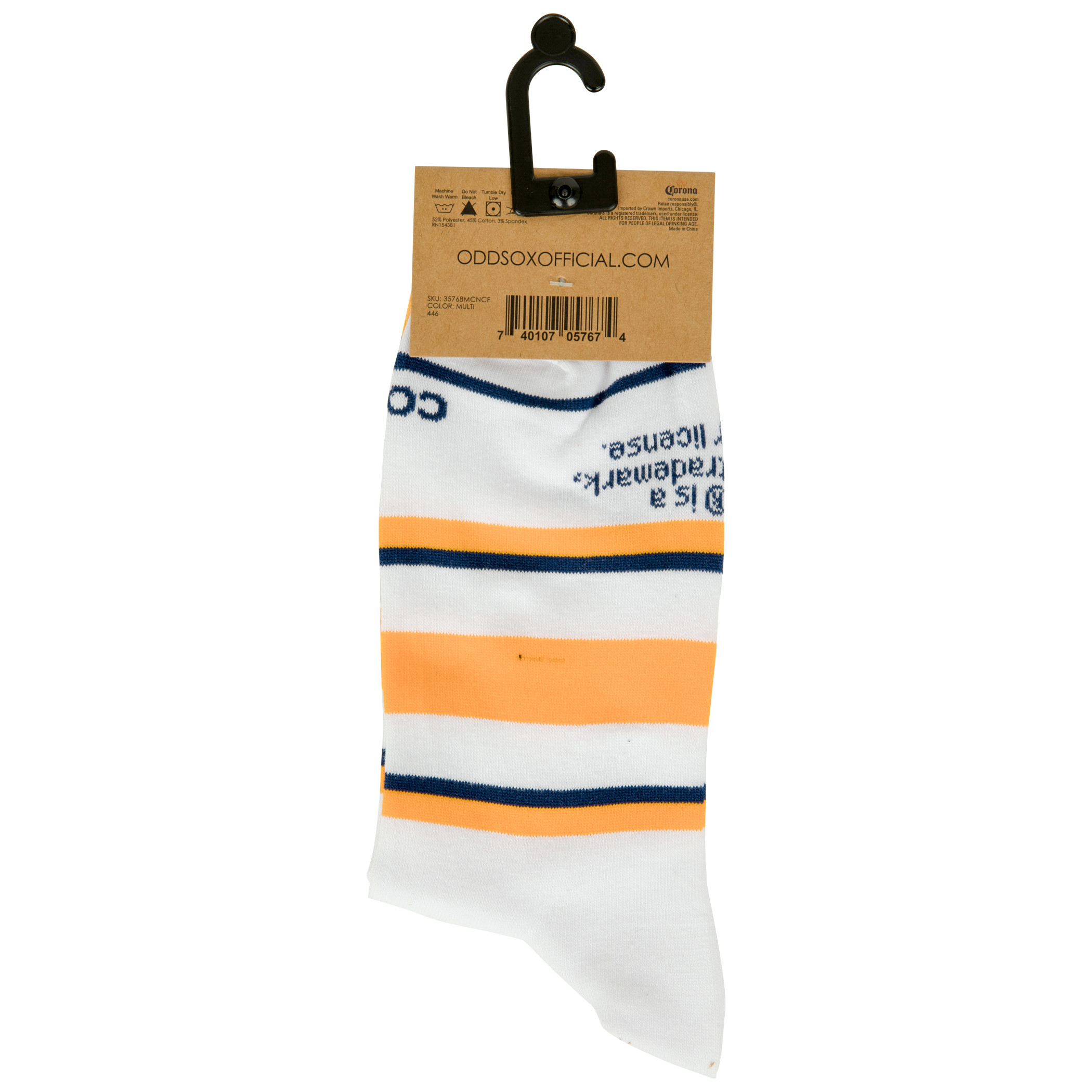 Corona Extra Bottle Label Crew Socks