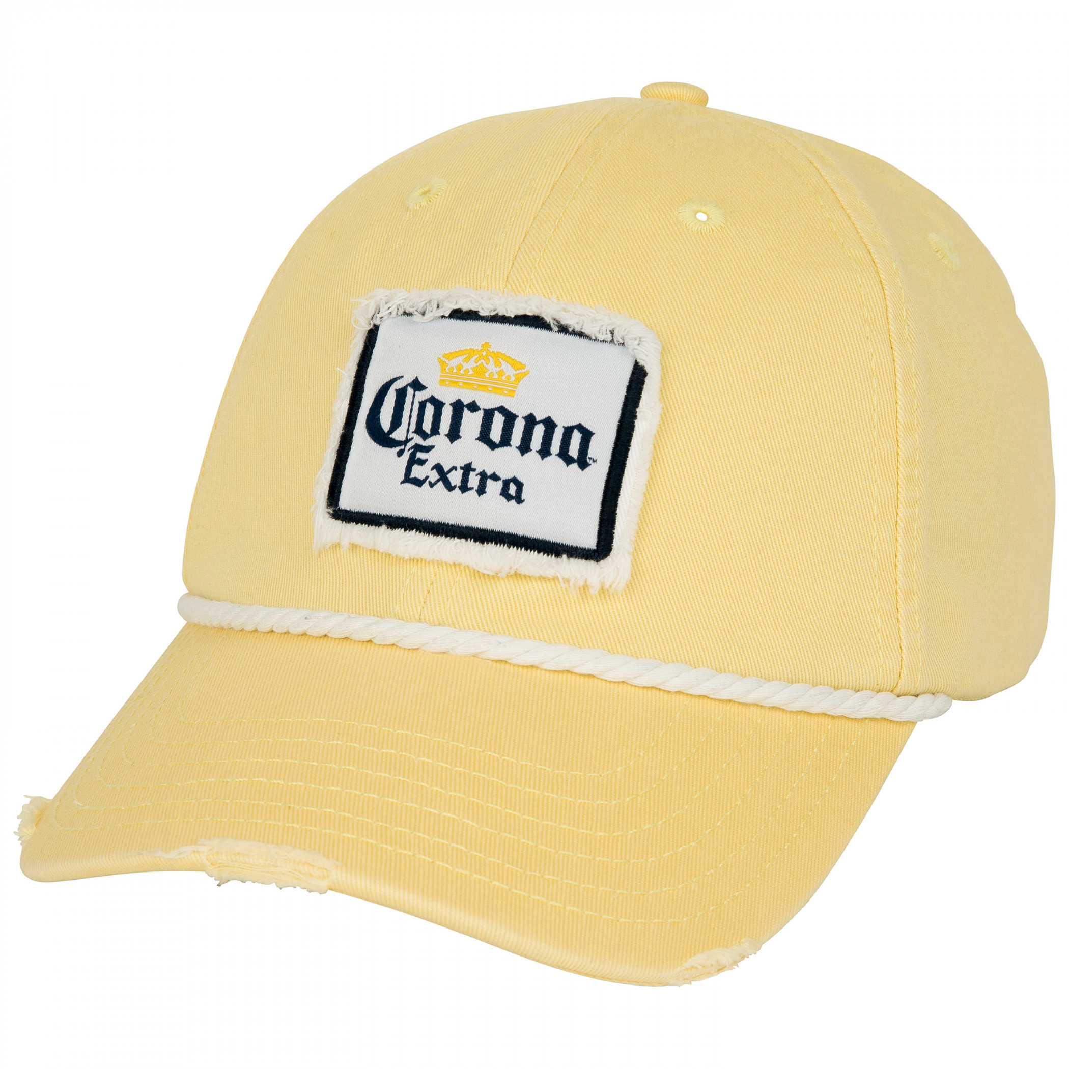 Corona Extra Crown White Adjustable Strapback Rope Hat