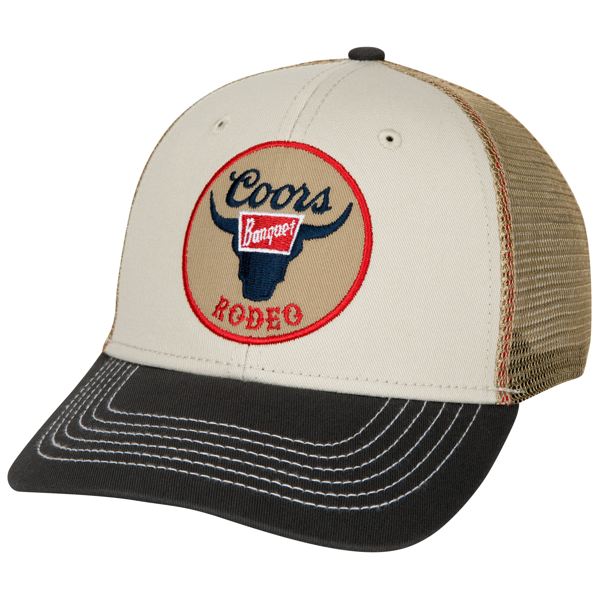 Coors Banquet Rodeo Embroidered Logo Mesh Snapback Hat