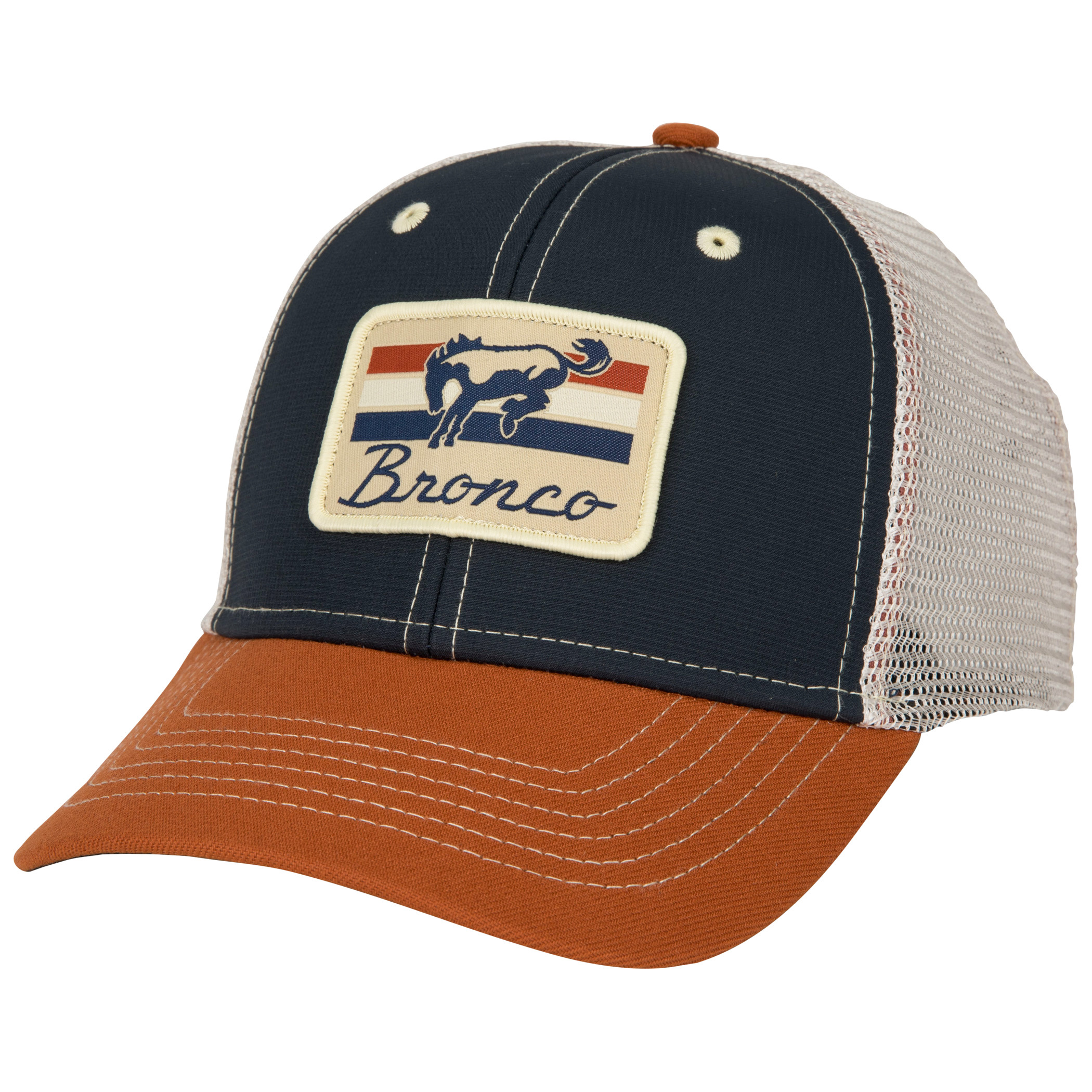 Ford Bronco Red White and Blue Logo Mesh Back Hat