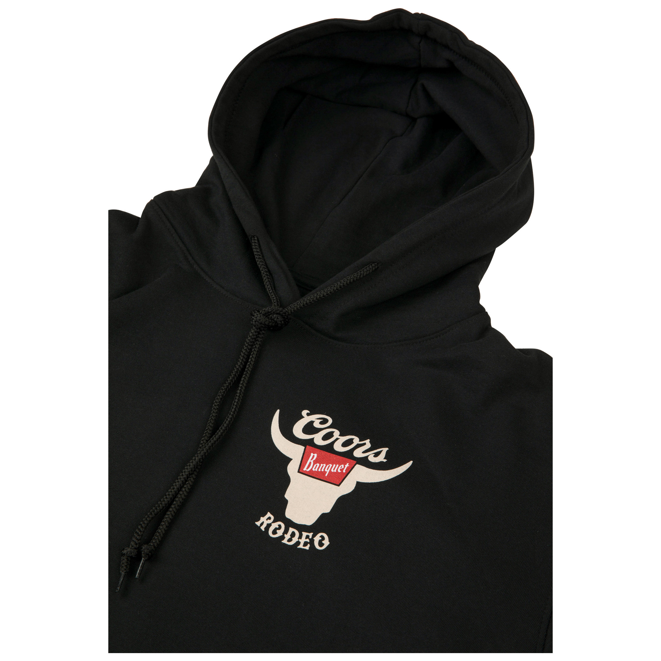Coors Banquet Rodeo Horns Logo Front and Back Print Hoodie