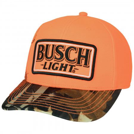 Busch Light Blaze Orange Buck Hunter Camo Brim Adjustable Hat