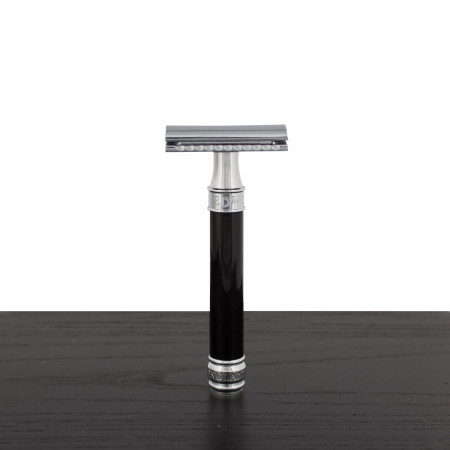 Edwin Jagger DE Safety Razor, 'Extra Grip' Handle, Knurled Chrome ...