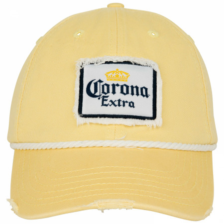 Corona Extra Crown White Adjustable Strapback Rope Hat